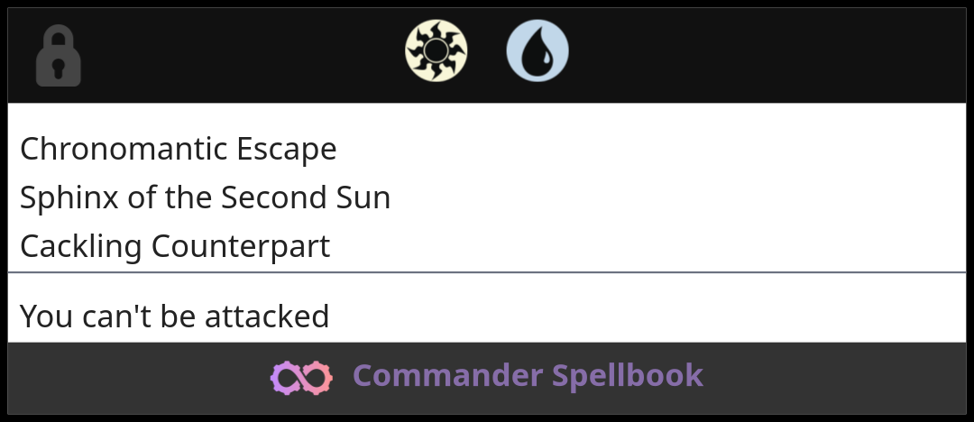Chronomantic Escape | Sphinx of the Second Sun | Cackling Counterpart