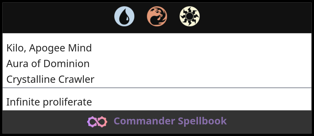 Kilo, Apogee Mind | Aura of Dominion | Crystalline Crawler