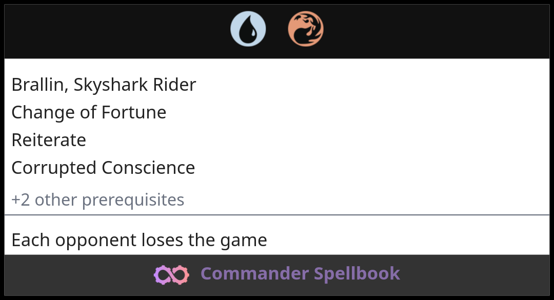 Brallin, Skyshark Rider | Change of Fortune | Reiterate (and one other ...