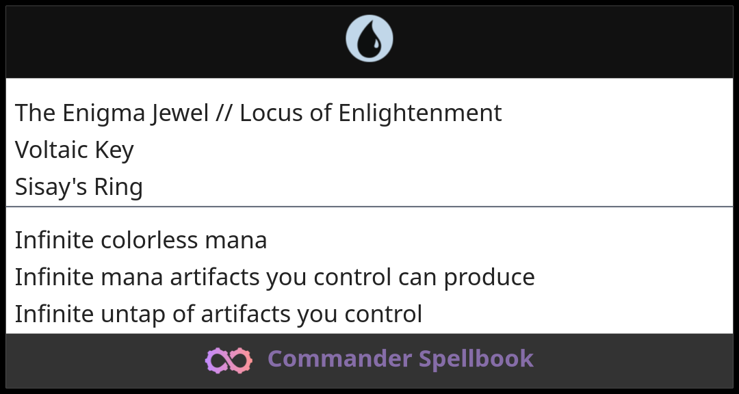 The Enigma Jewel // Locus of Enlightenment | Voltaic Key | Sisay's Ring