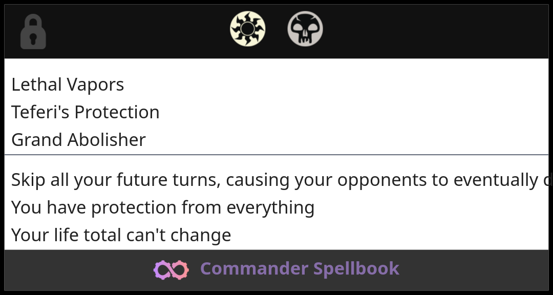 Lethal Vapors | Teferi's Protection | Grand Abolisher