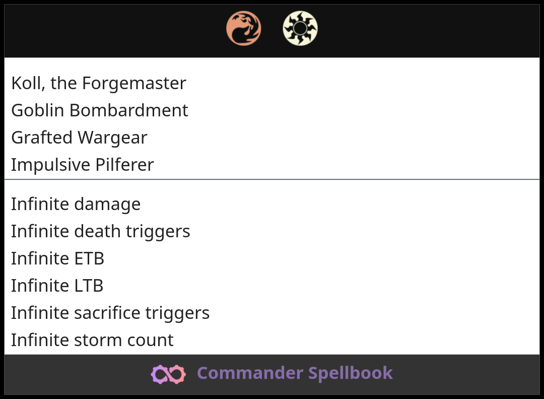 Koll, the Forgemaster | Goblin Bombardment | Grafted Wargear (and one ...