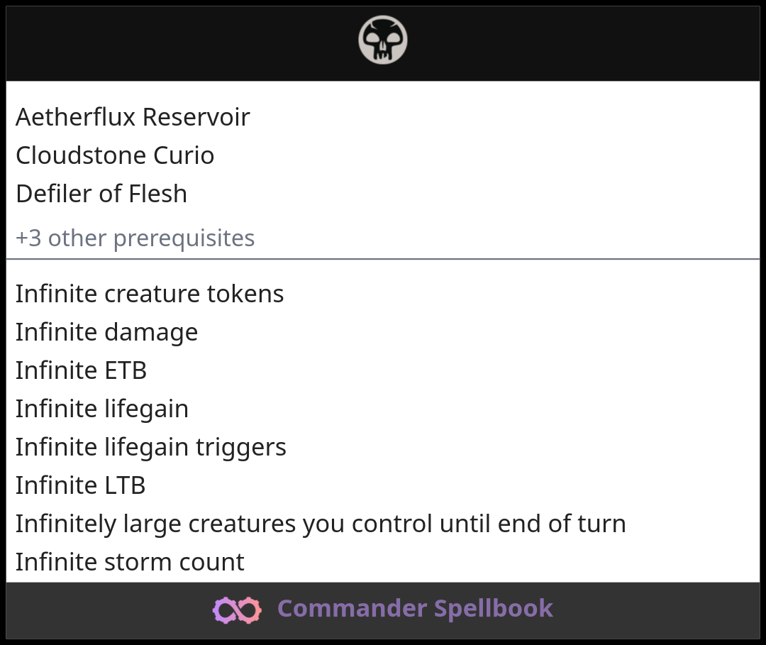 Aetherflux Reservoir | Cloudstone Curio | Defiler of Flesh