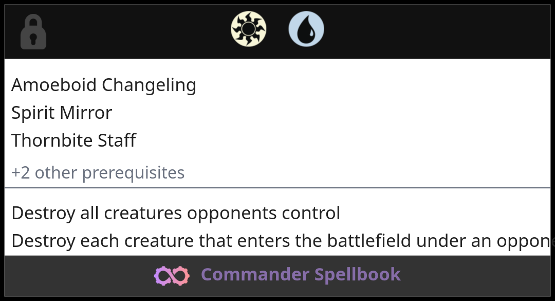 Amoeboid Changeling | Spirit Mirror | Thornbite Staff