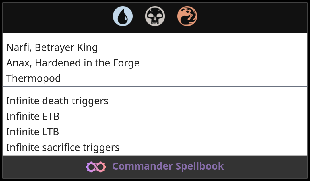 Narfi, Betrayer King | Anax, Hardened in the Forge | Thermopod