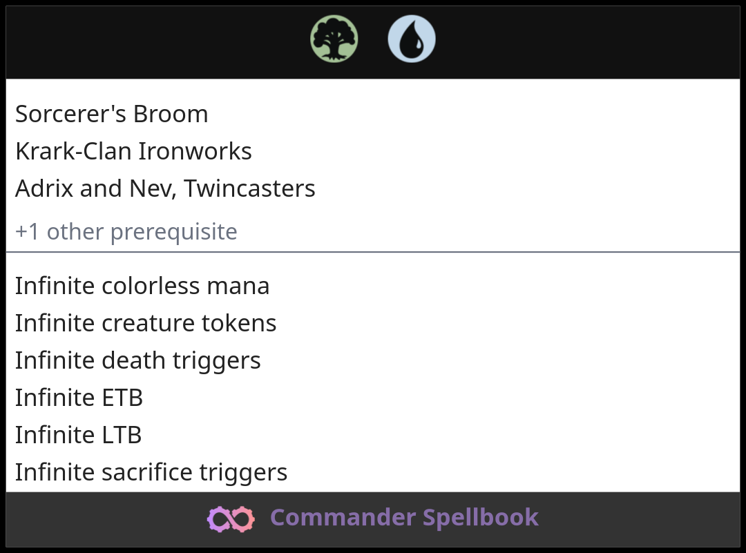 Sorcerer's Broom | Krark-Clan Ironworks | Adrix and Nev, Twincasters
