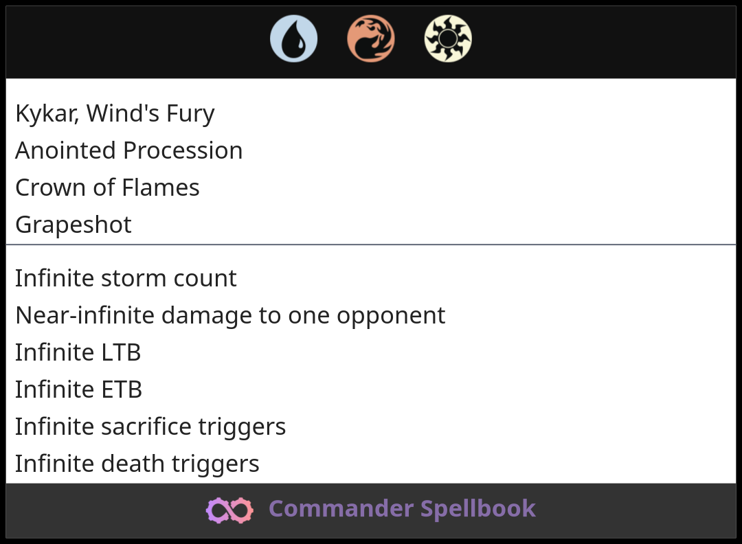 Kykar, Wind's Fury | Anointed Procession | Crown of Flames (and one ...