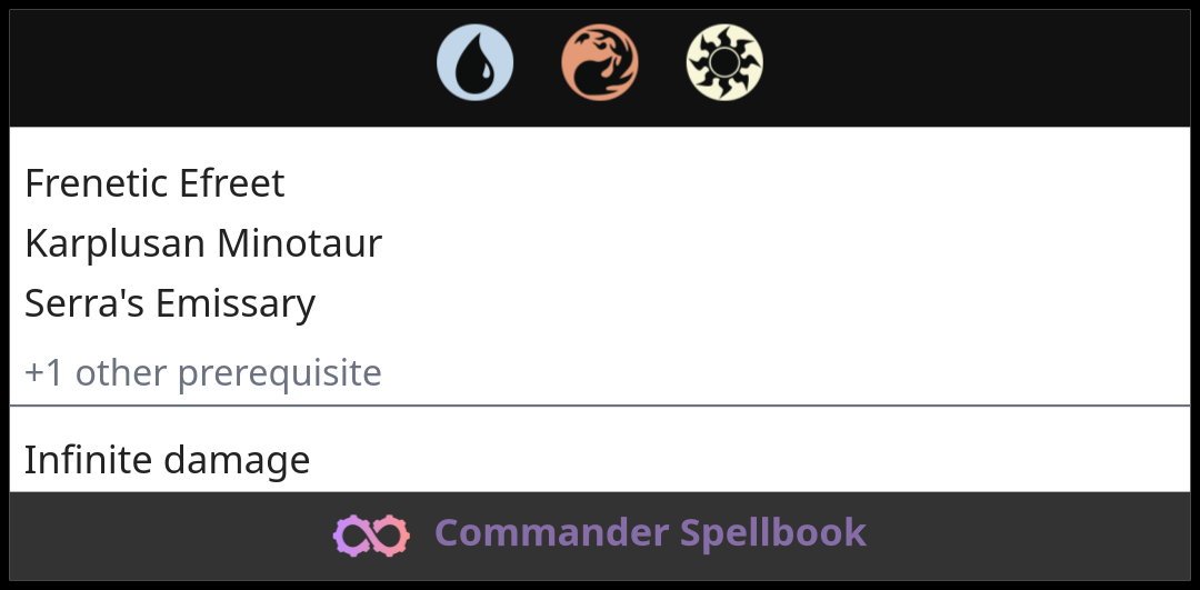 Frenetic Efreet | Karplusan Minotaur | Serra's Emissary