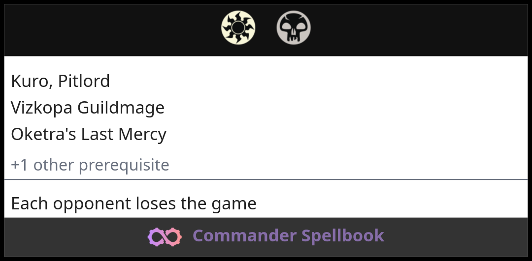 Kuro, Pitlord | Vizkopa Guildmage | Oketra's Last Mercy