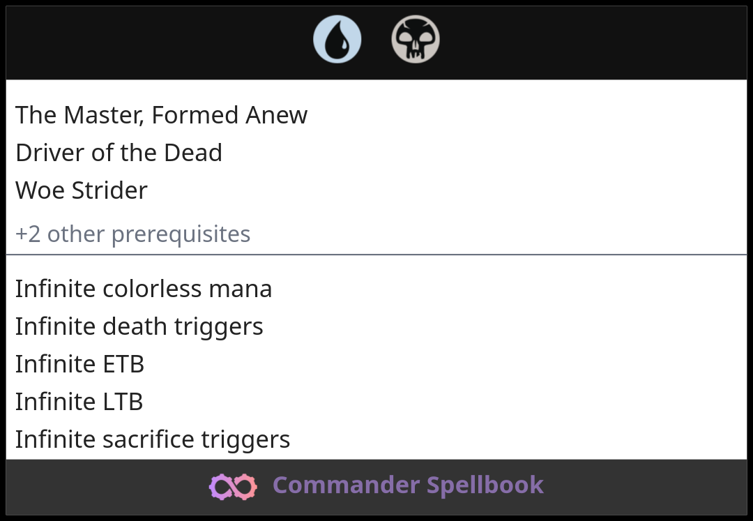 The Master, Formed Anew | Driver of the Dead | Woe Strider