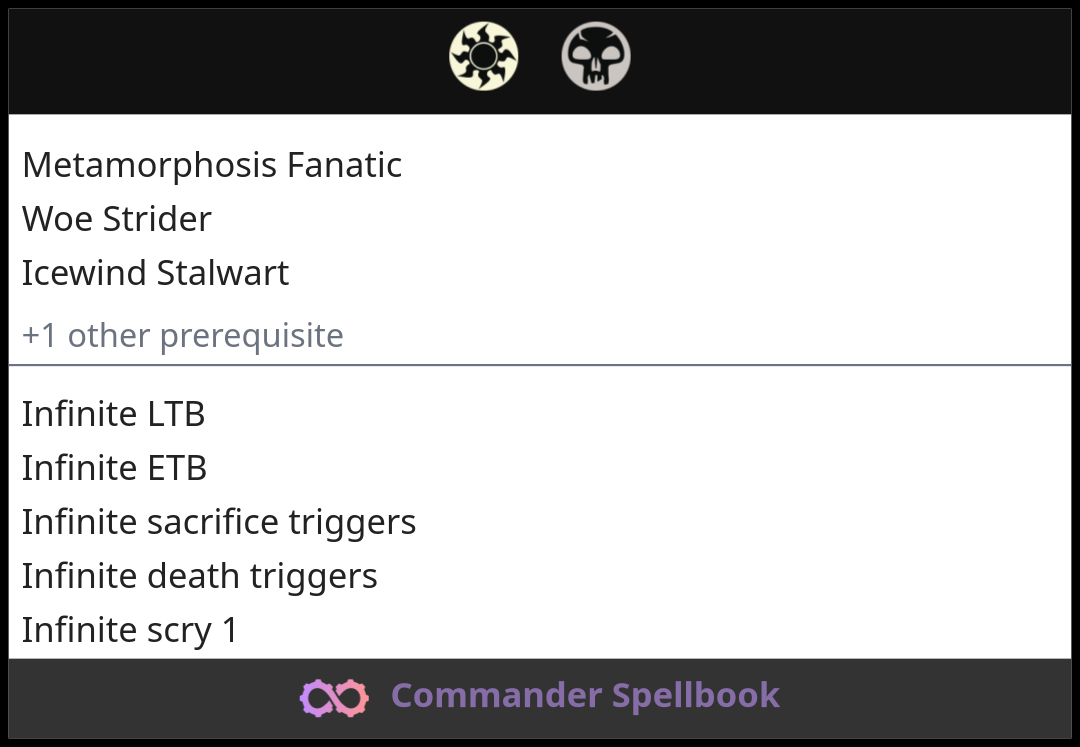 Metamorphosis Fanatic | Woe Strider | Icewind Stalwart