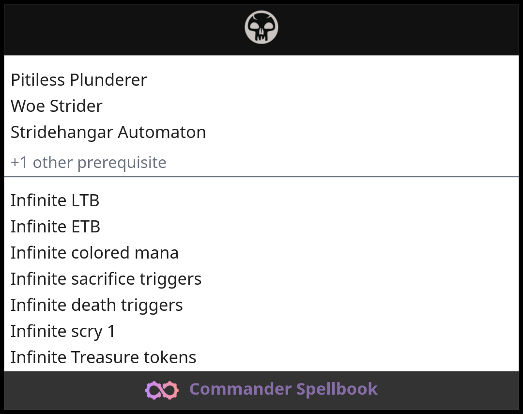 Pitiless Plunderer | Woe Strider | Stridehangar Automaton