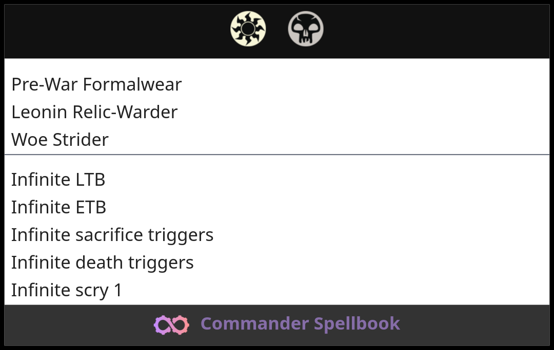 Pre-War Formalwear | Leonin Relic-Warder | Woe Strider